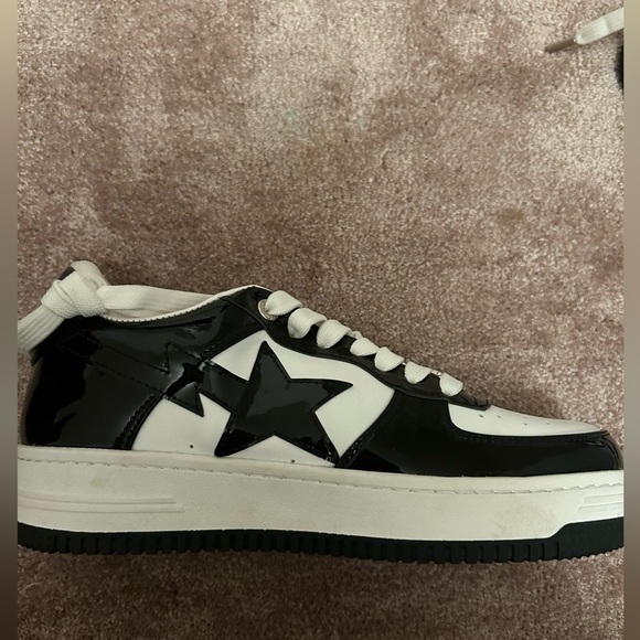 Bape | Shoes | Black And White Bapes | Poshmark